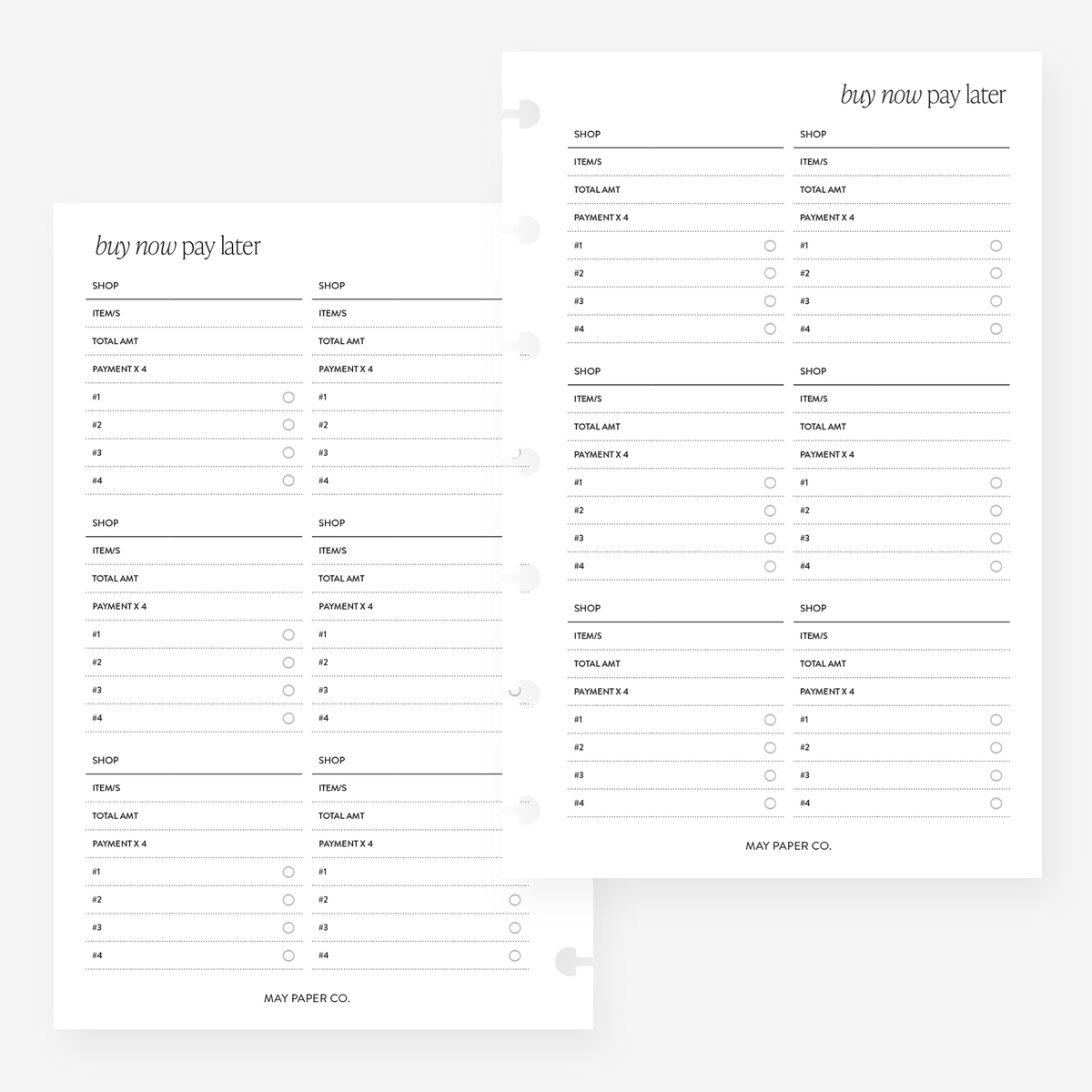 PRINTABLE Buy Now Pay Later | MAY PAPER CO.