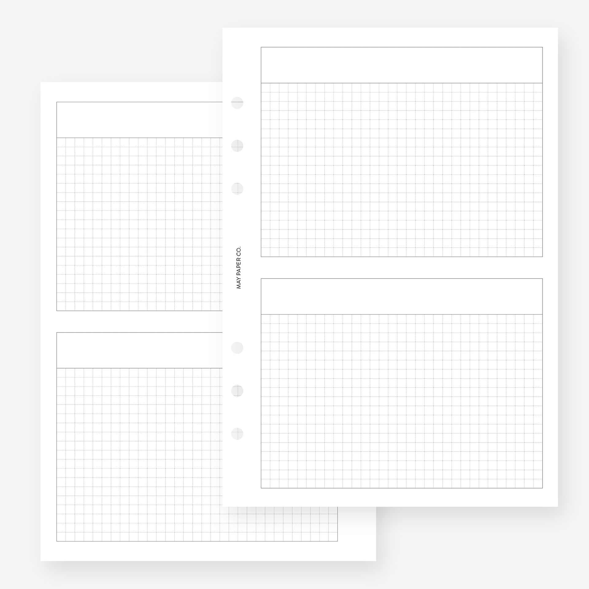 Printable Planner Inserts | Minimal Planner Refill | MAY PAPER CO.