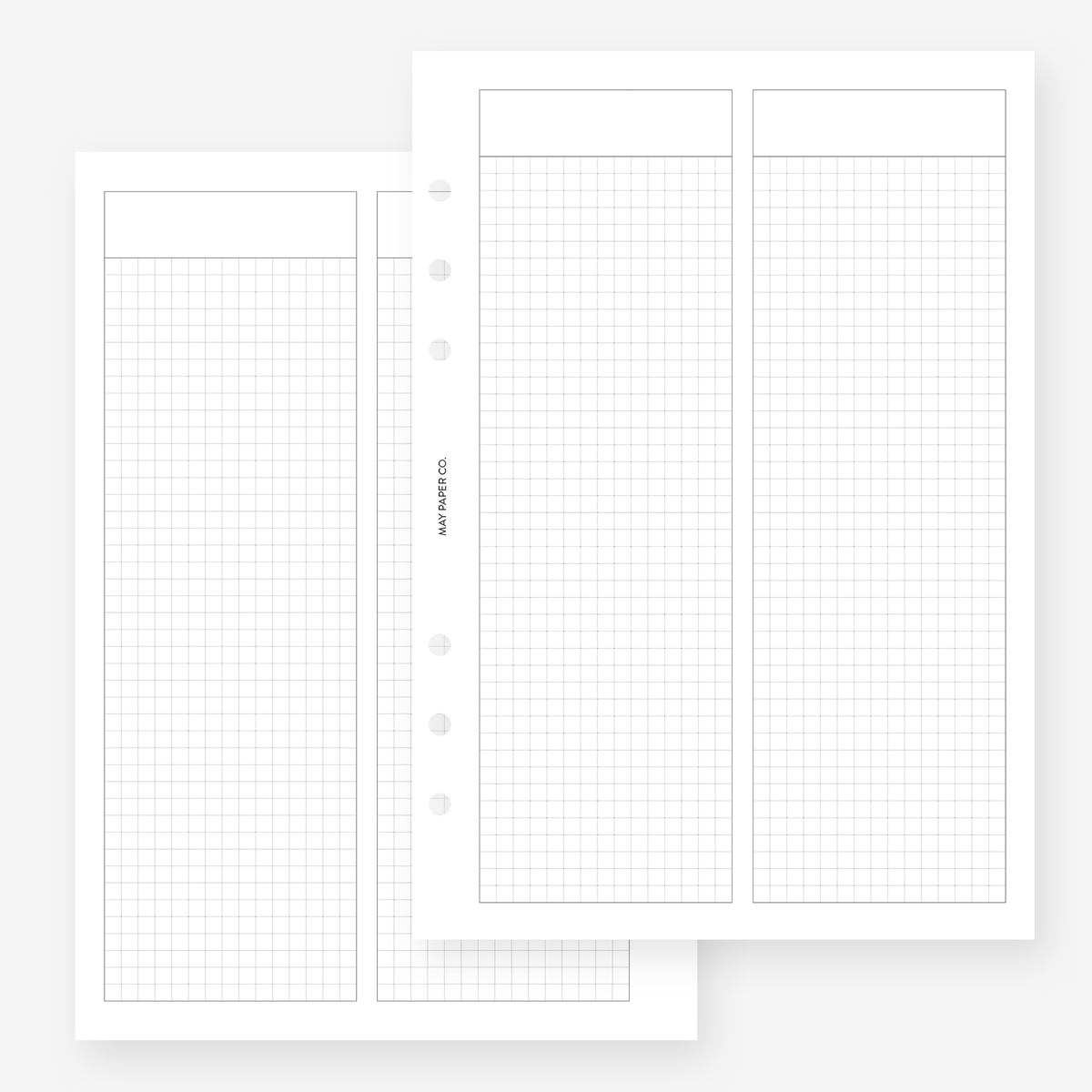 Grid Vertical Split Planner Insert | MAY PAPER CO.