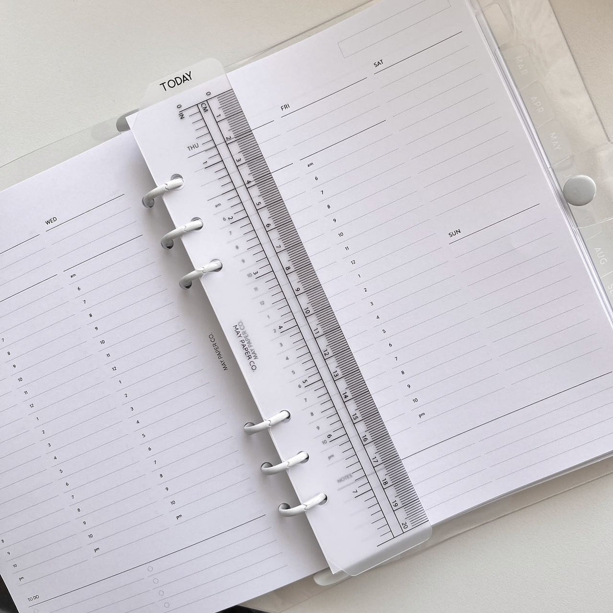 GLITCH TODAY Page Marker Ruler Black Ink | MAY PAPER CO.