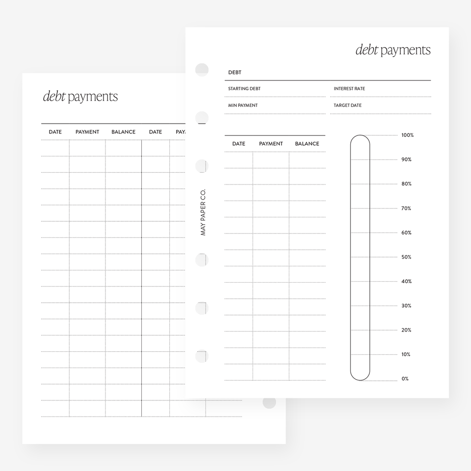 Printable Debt Payments | May Paper Co. – MAY PAPER CO.