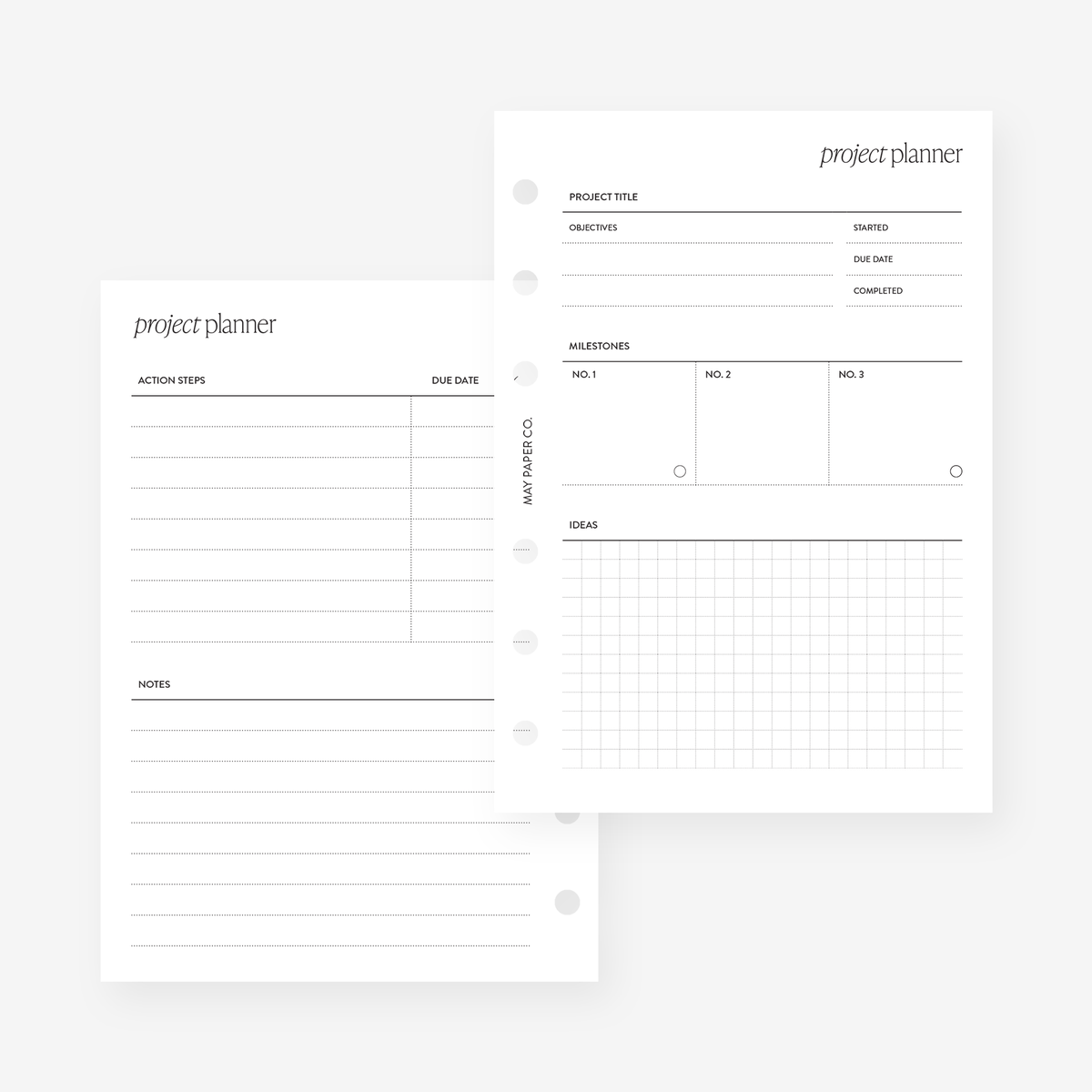 Project Planner Insert | MAY PAPER CO.