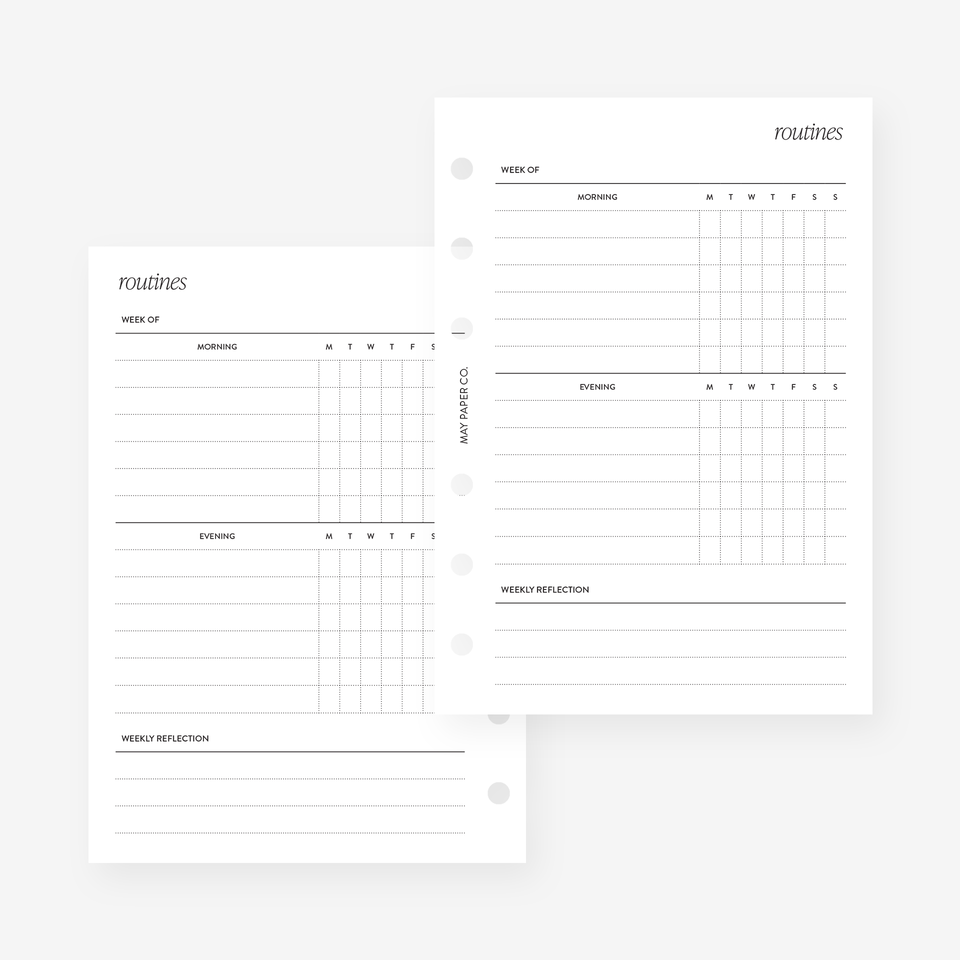 Printable Routines Tracker | May Paper Co. – MAY PAPER CO.