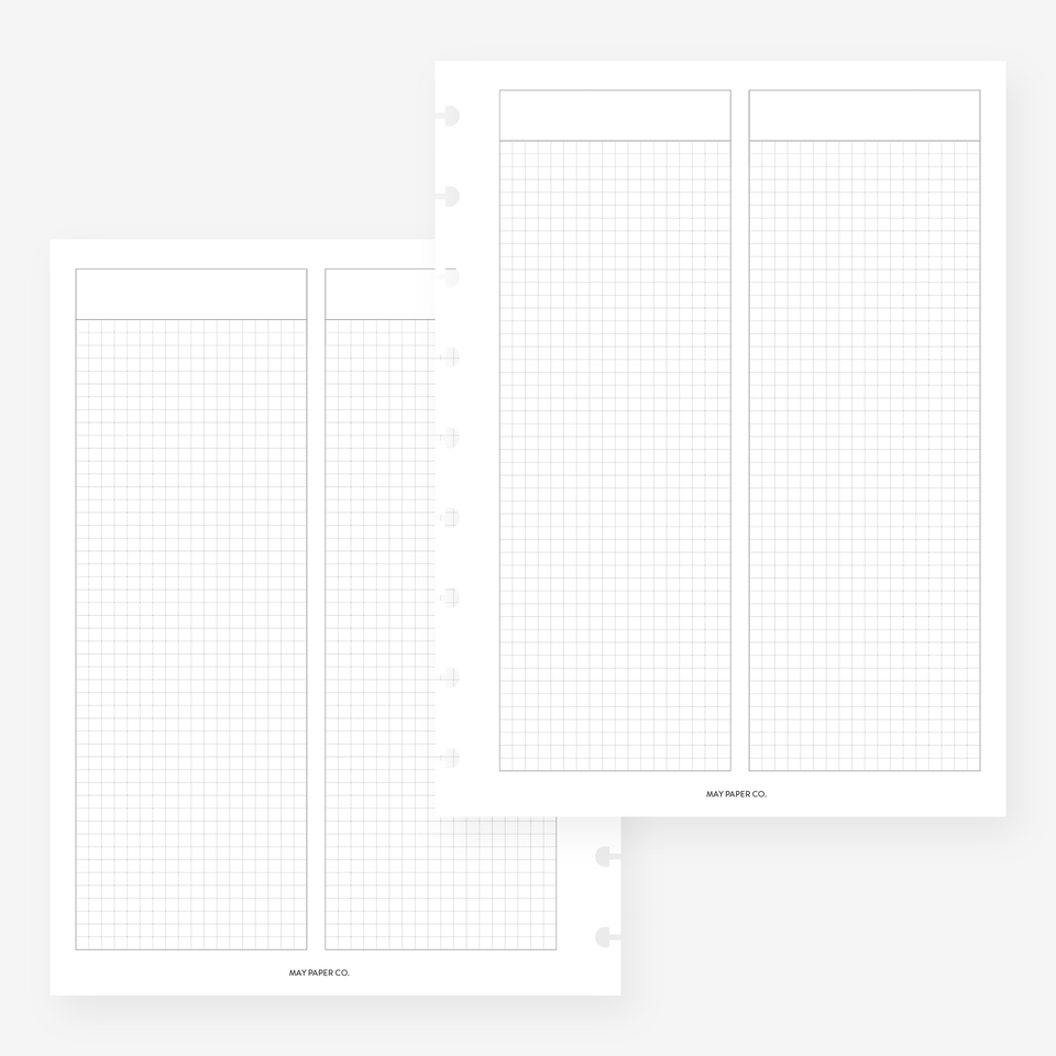 Grid Vertical Split Planner Insert | May Paper Co. – MAY PAPER CO.