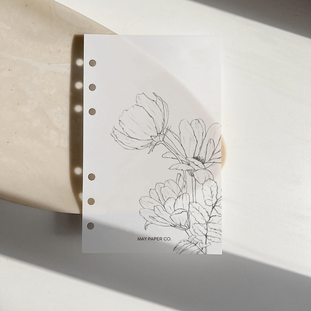 Spring Milk Vellum Dashboard Overlay | MAY PAPER CO.
