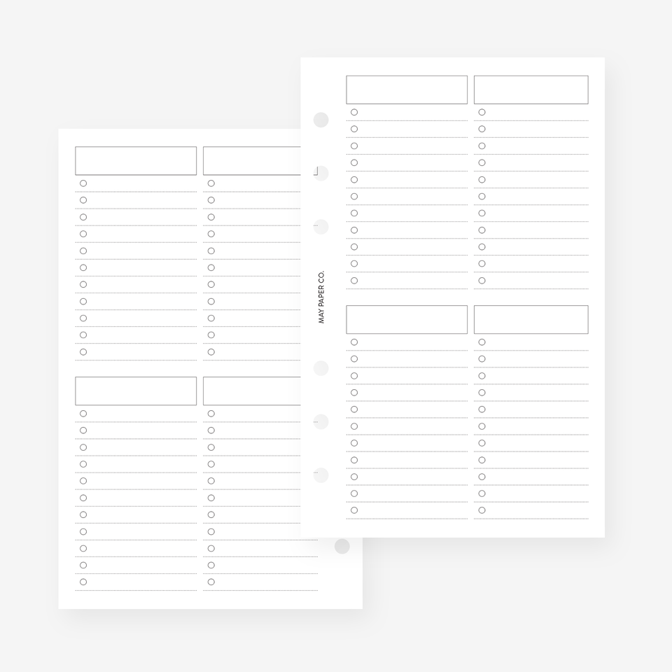 Printable Quadrant Lists | May Paper Co. – MAY PAPER CO.