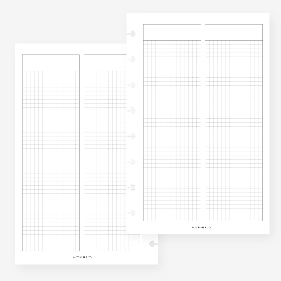 Grid Vertical Split Planner Insert | May Paper Co. – MAY PAPER CO.