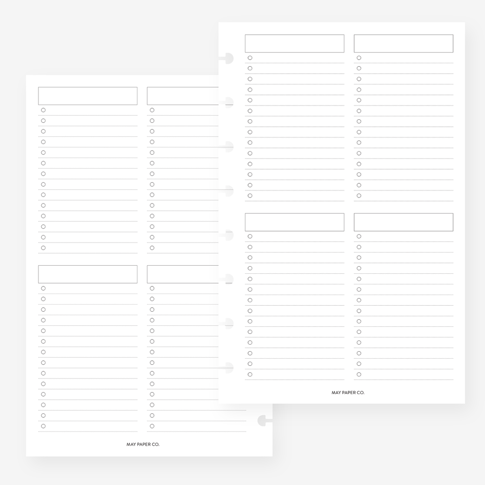 Printable Quadrant Lists | May Paper Co. – MAY PAPER CO.
