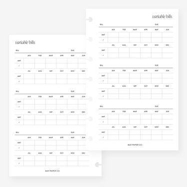 Printable Variable Bills | May Paper Co. – MAY PAPER CO.