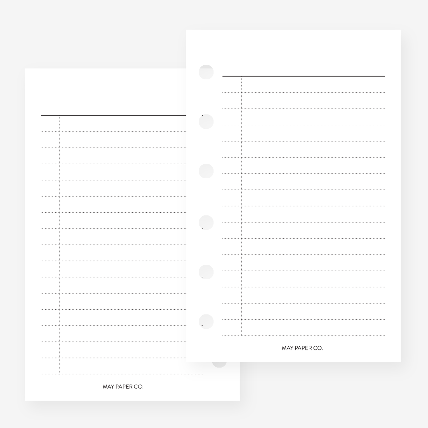 Printable Planner Inserts | Minimal Planner Refill | MAY PAPER CO.