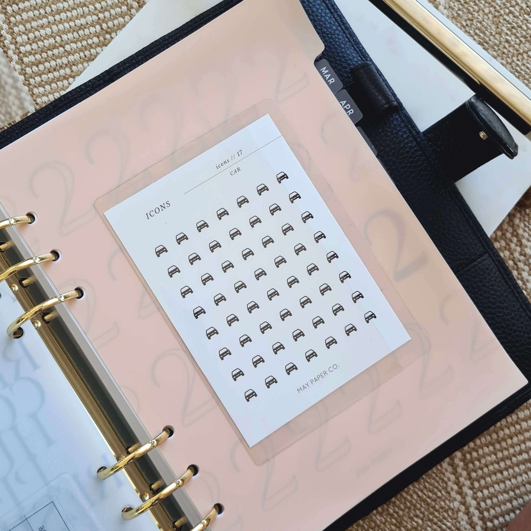 3x5 Self-Adhesive Vinyl Pockets (Set of 2) | MAY PAPER CO.