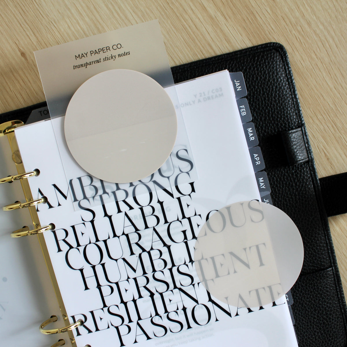 75mm Round Transparent Sticky Note | MAY PAPER CO.