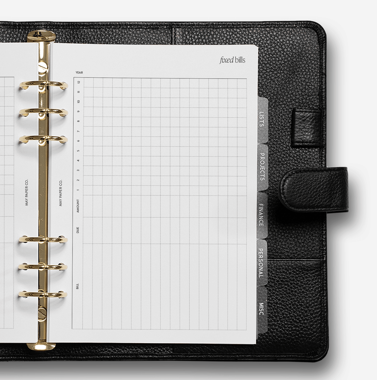Fixed Bills Tracker Planner Insert | A5 Planner Refills Australia | MAY ...