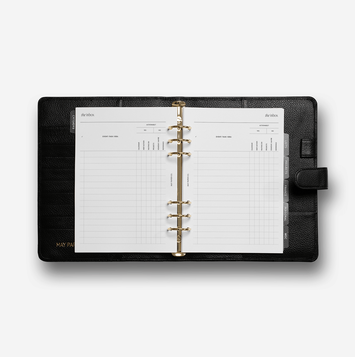 The Inbox Planner Insert Getting Things Done | Planner Refills ...