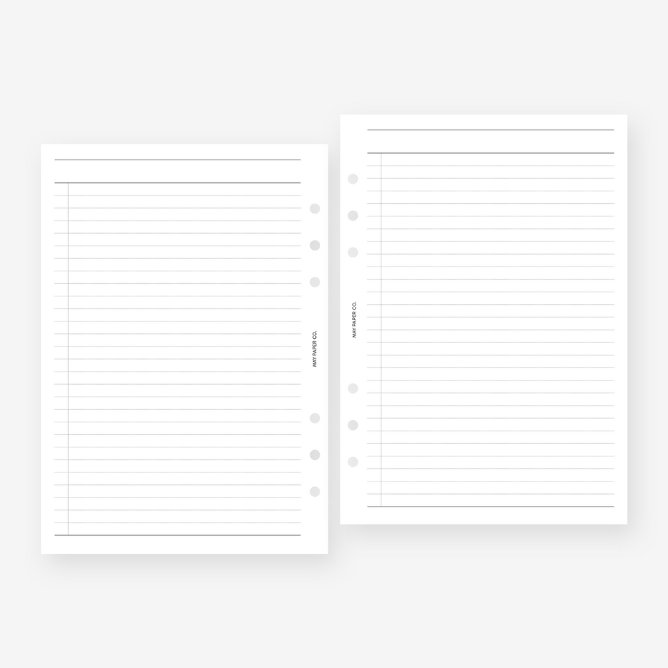 PRINTABLE Lined with Margin – MAY PAPER CO.