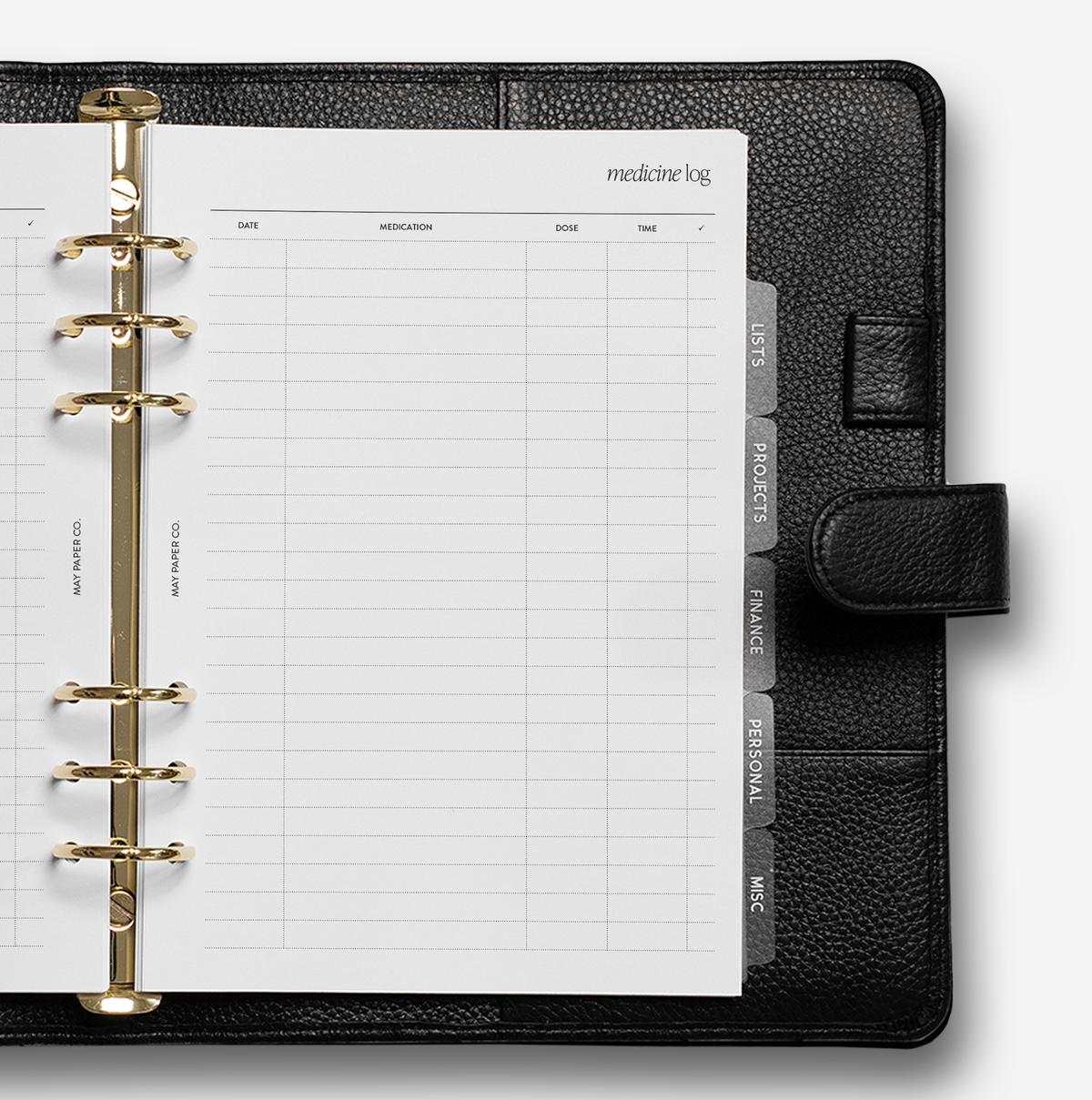 Medicine Tracker Planner Insert | A5 Planner Refills Australia | MAY ...