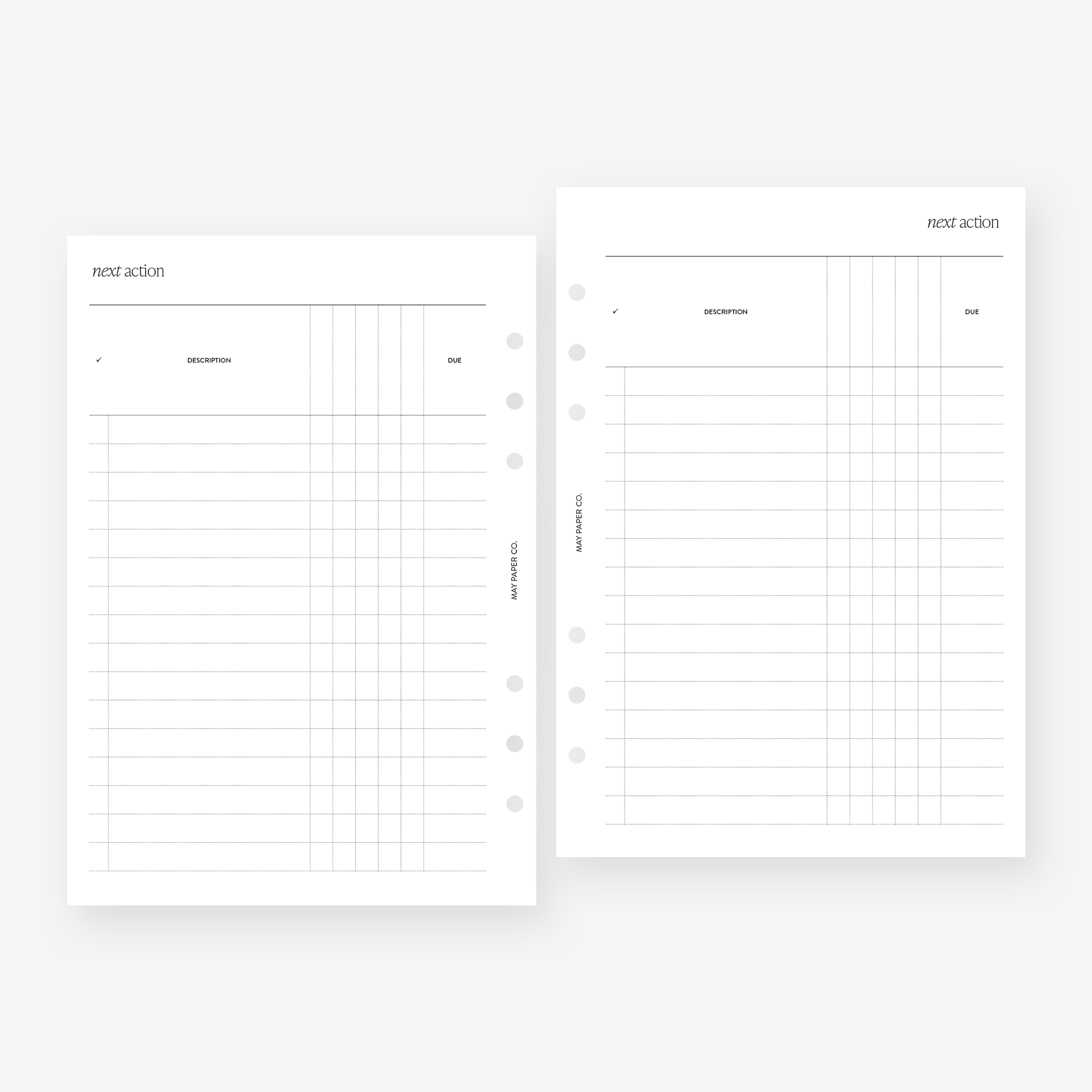 PRINTABLE Next Action | MAY PAPER CO.