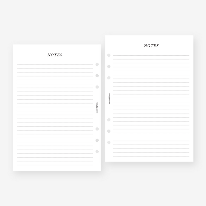 PRINTABLE Notes Lined | MAY PAPER CO.