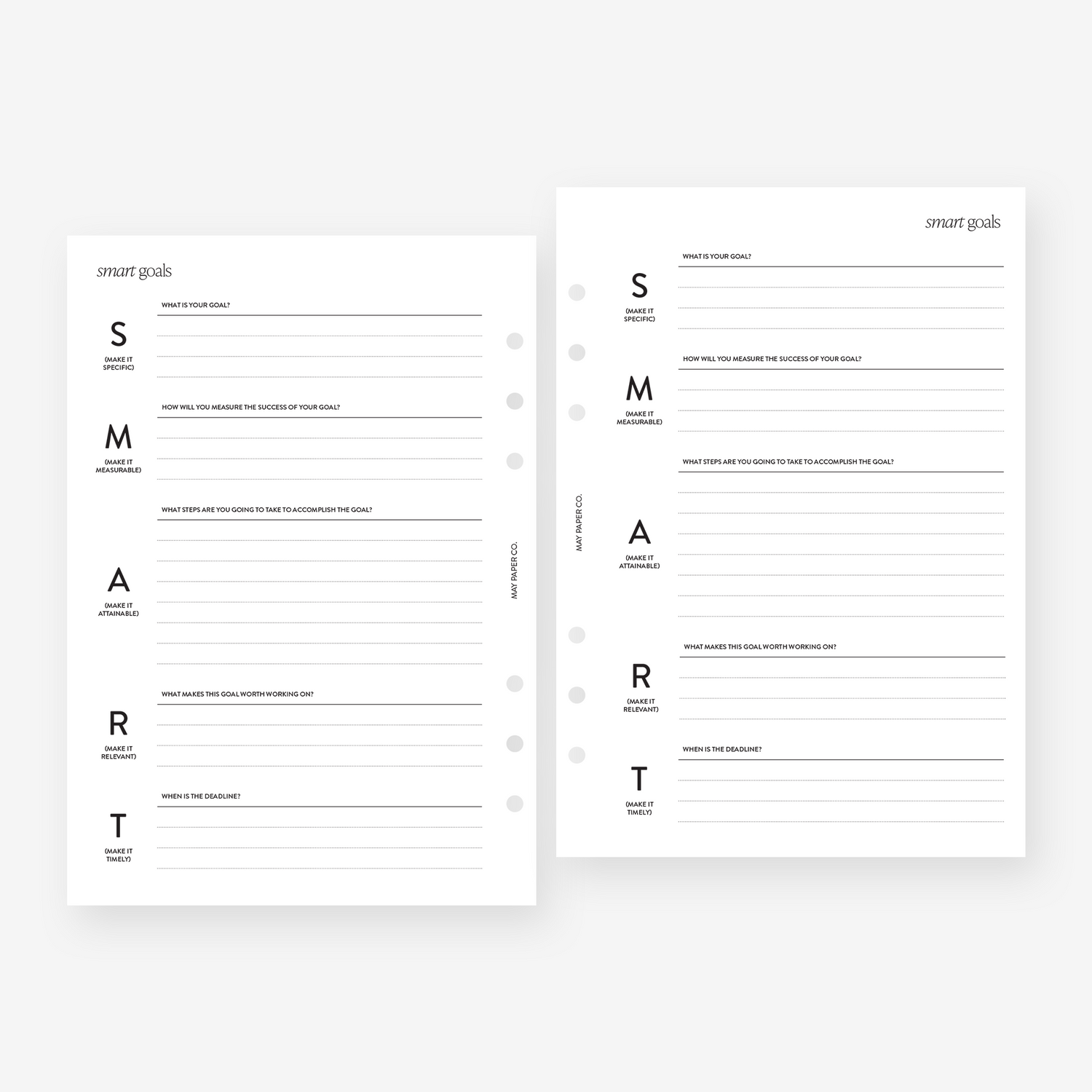 PRINTABLE SMART Goals | MAY PAPER CO.