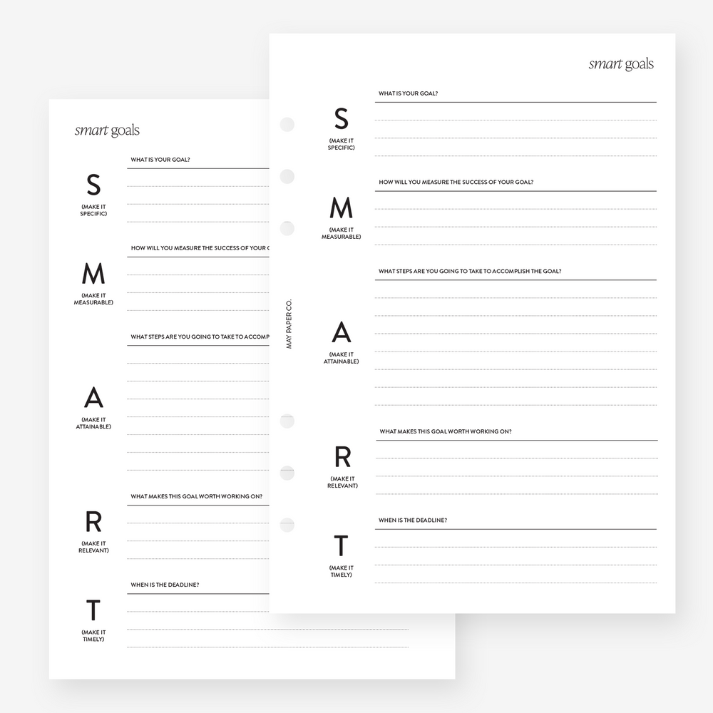 PRINTABLE SMART Goals | MAY PAPER CO.