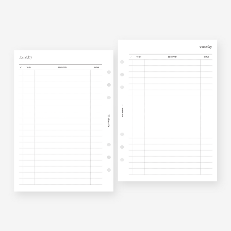 Getting Things Done (GTD) Planner Refill and Inserts – MAY PAPER CO.