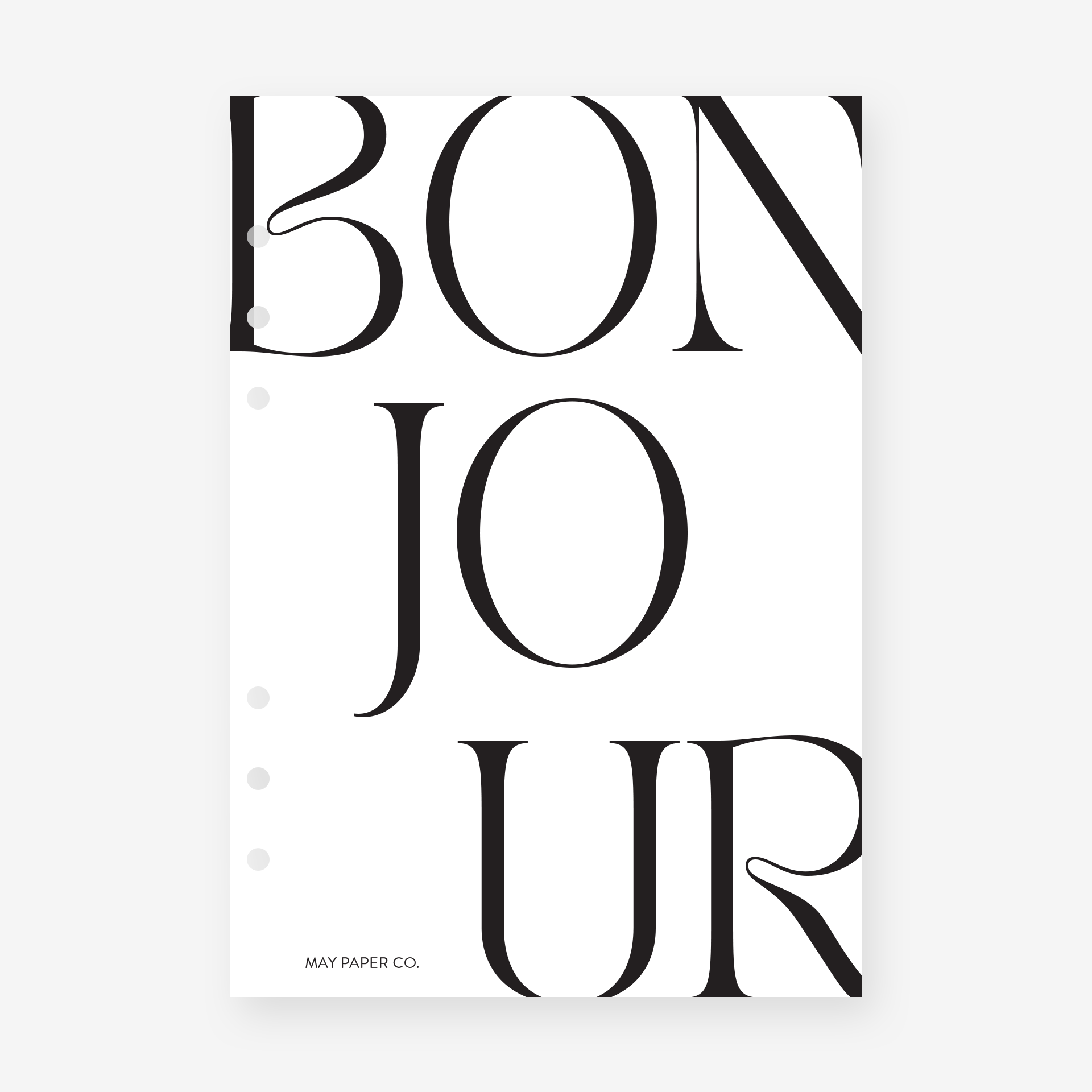 PRINTABLE Bonjour Dashboard | MAY PAPER CO.