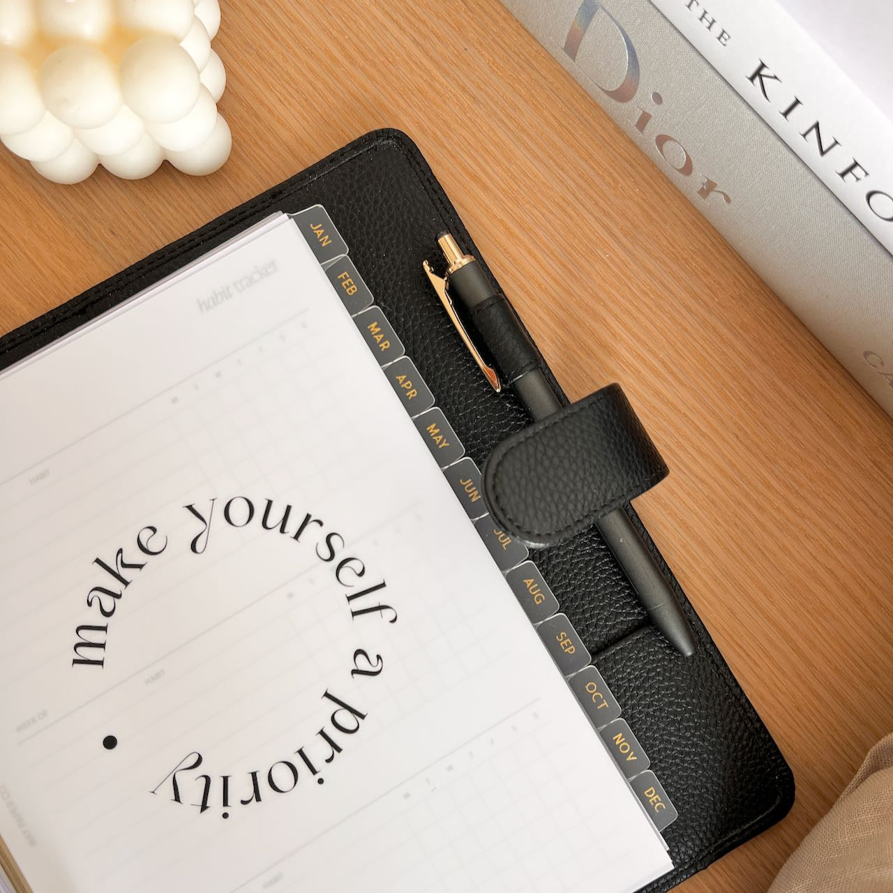 MONTHLY Side Tab Dividers | Premium Frost Plastic (Gold Foil) | MAY ...