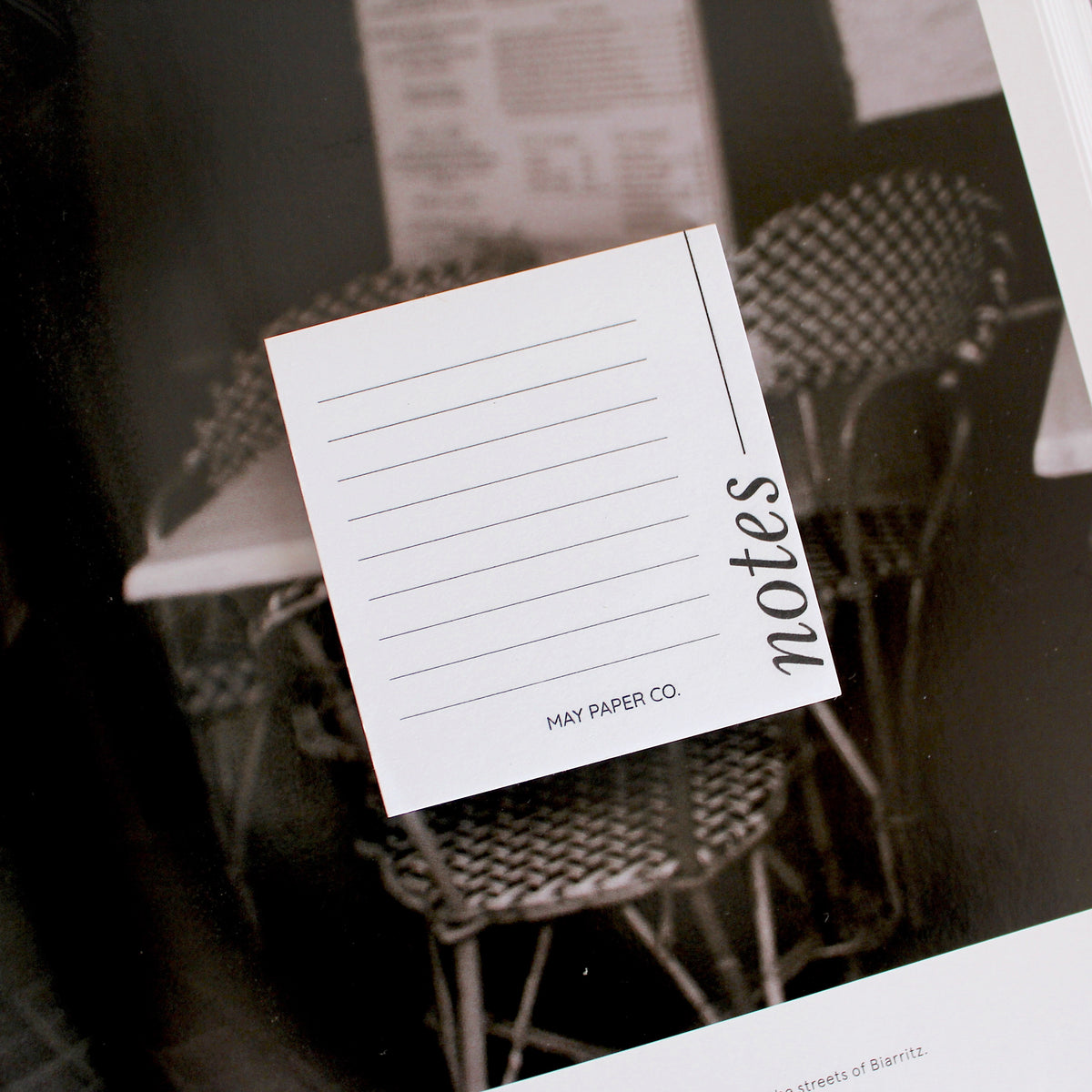 Notes Italic Sticky Note | MAY PAPER CO.