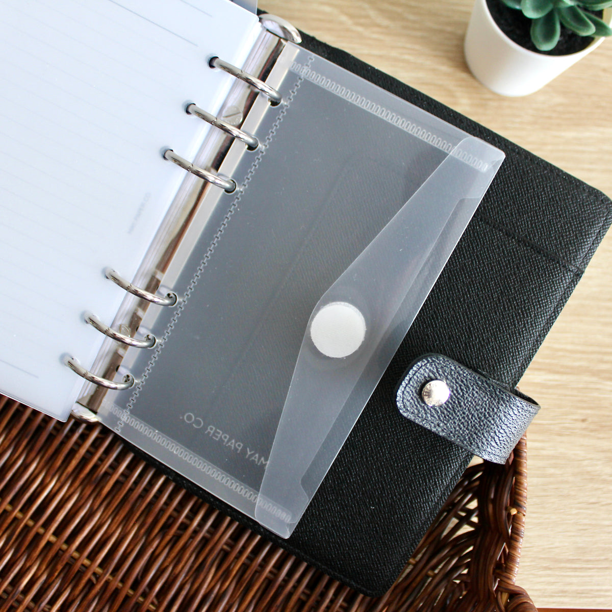 VELCRO Side Loading Planner Pocket | MAY PAPER CO.