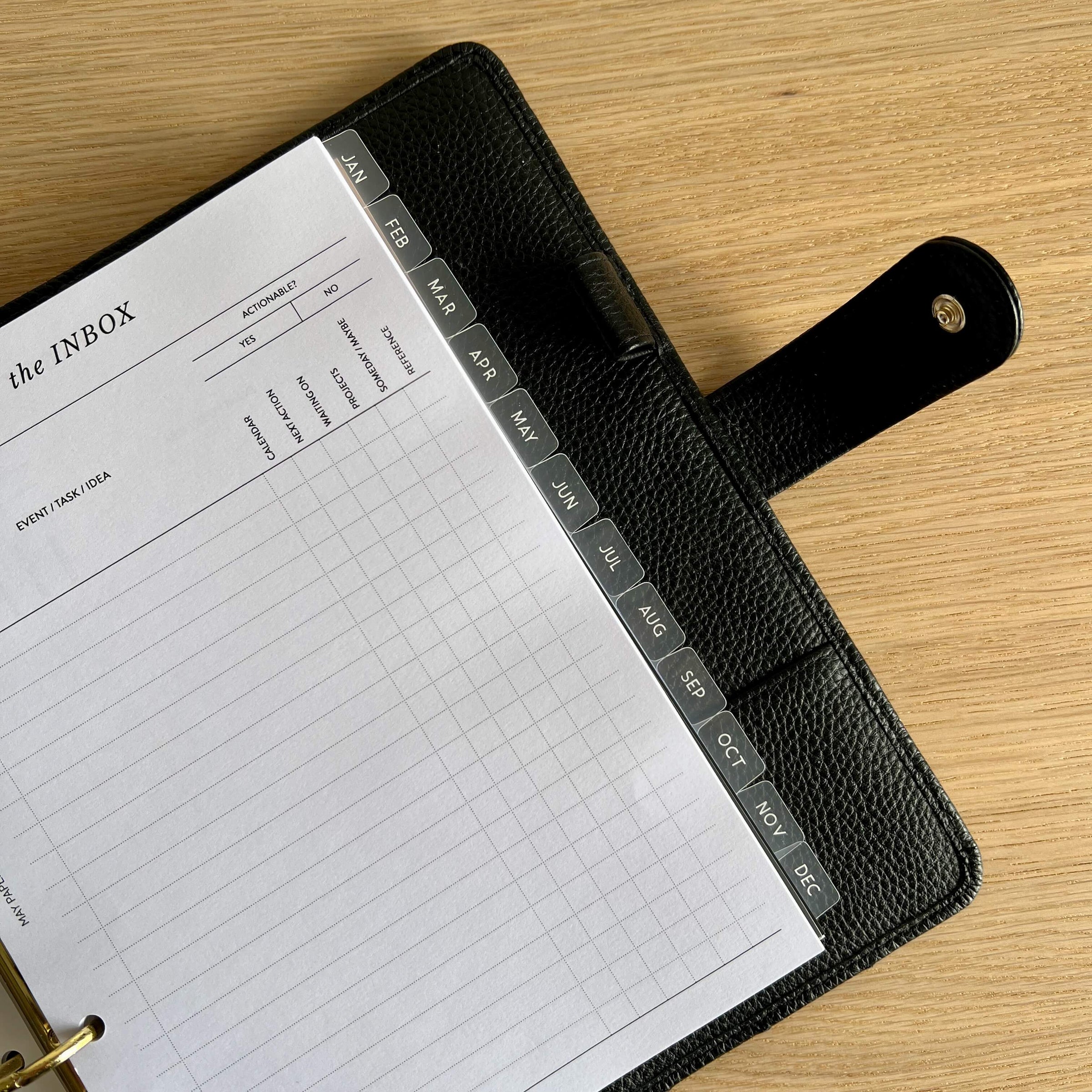 MONTHLY Side Tab Dividers | Premium GLOSS CLEAR Plastic (White Ink ...