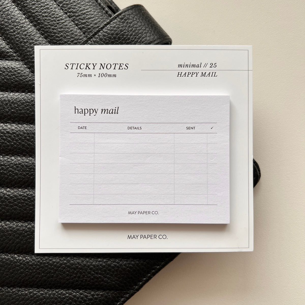 75mm x 100mm Habit Tracker Minimal Sticky Note | MAY PAPER CO.