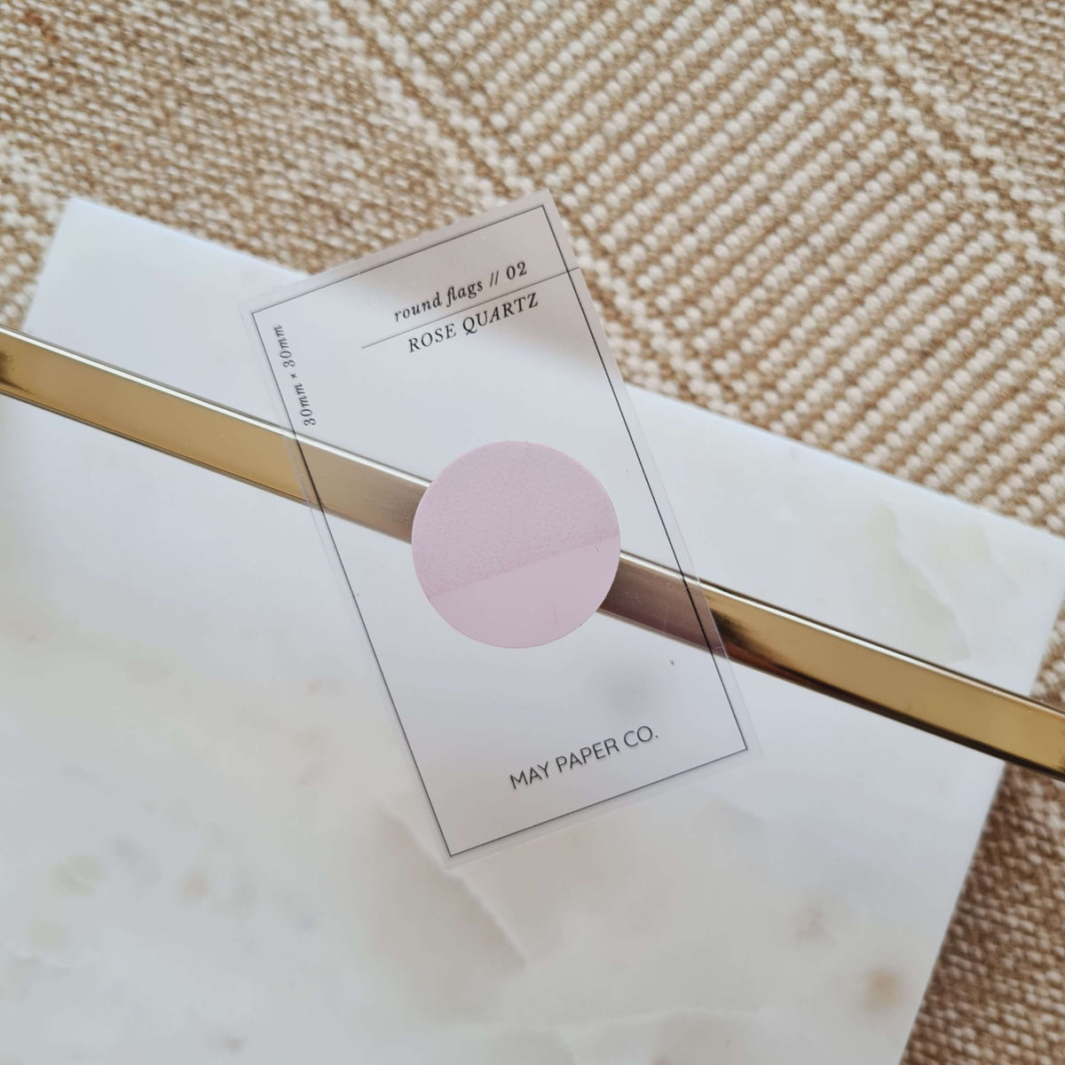 Transparent Round Page Flag | MAY PAPER CO.