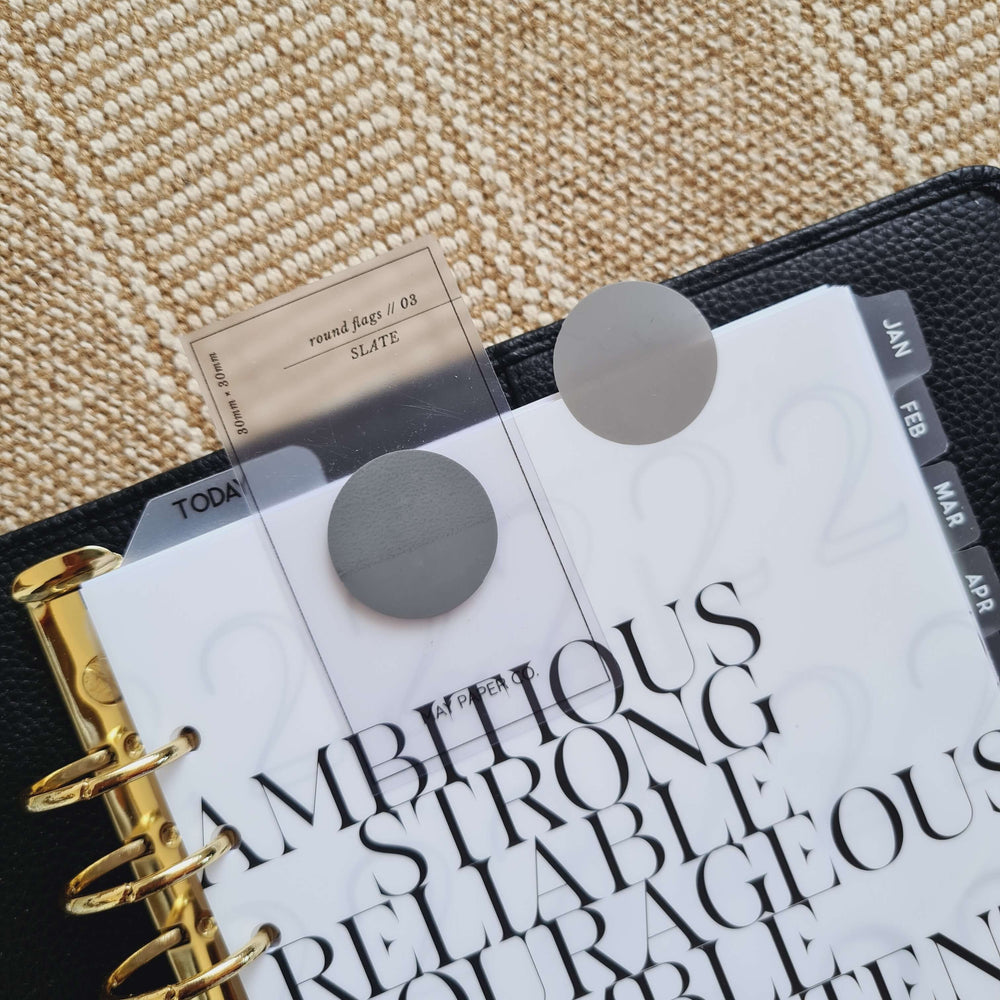 Transparent Round Page Flag | MAY PAPER CO.