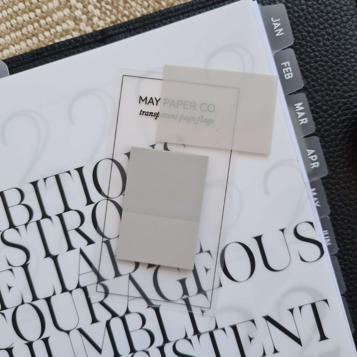 Wide Transparent Page Flag | Clear Sticky Notes | May Paper Co. | MAY ...