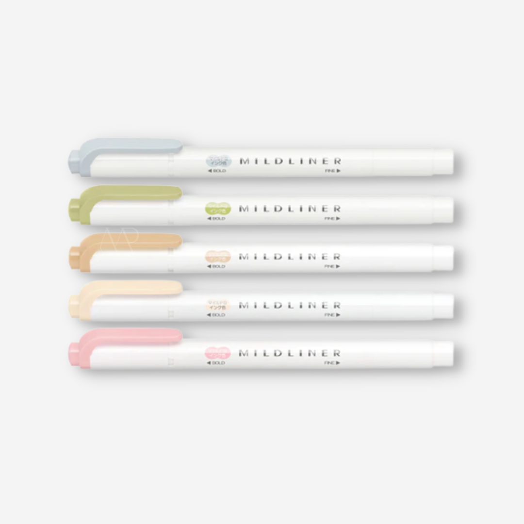 Zebra 2022 Colours Mildliner Dual Tip Highlighter Marker (Set of 5 ...