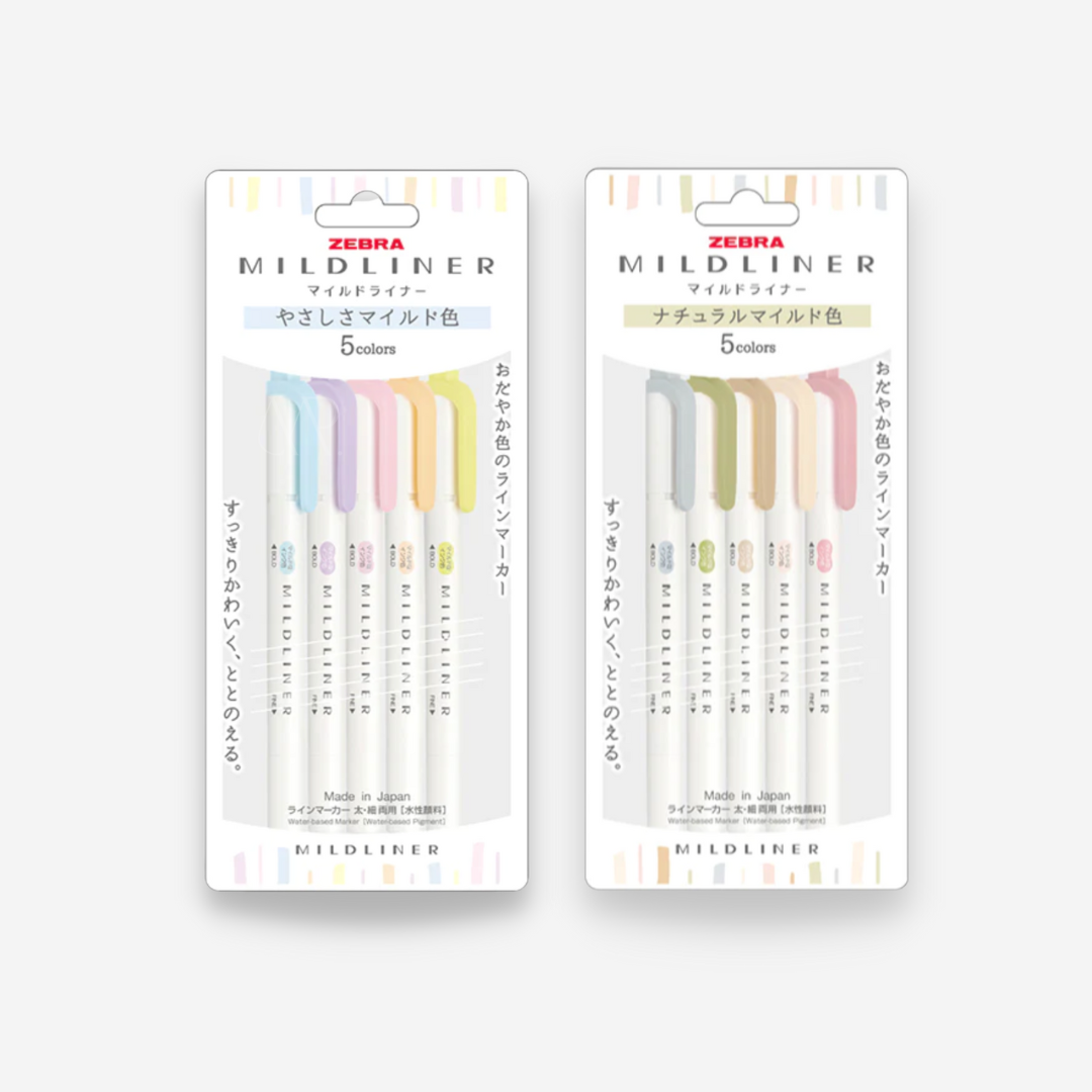Zebra 2022 Colours Mildliner Dual Tip Highlighter Marker (Set of 5 ...