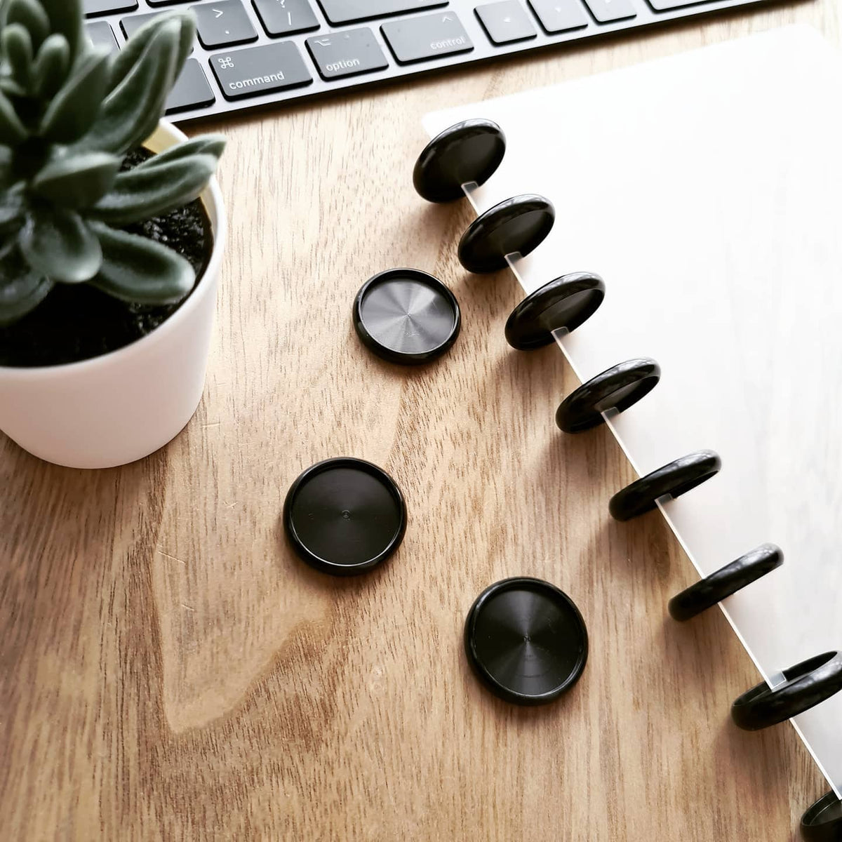 Aluminium Binding Discs for Discbound System | Black | MAY PAPER CO.