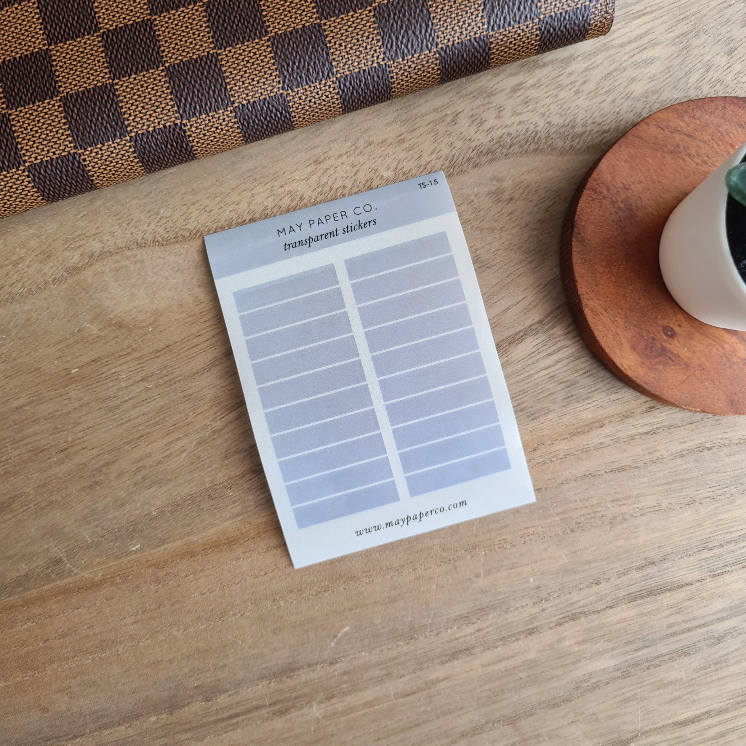 Highlighter Strips | Transparent Stickers | Cloudy Blue | MAY PAPER CO.