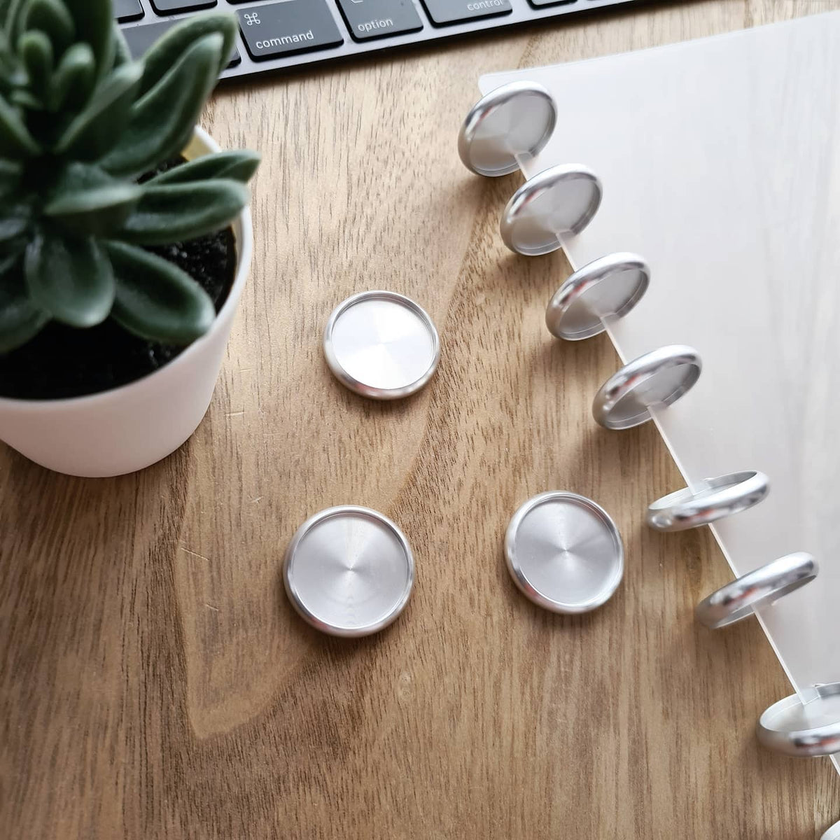 Aluminium Binding Discs for Discbound System | Silver | MAY PAPER CO.